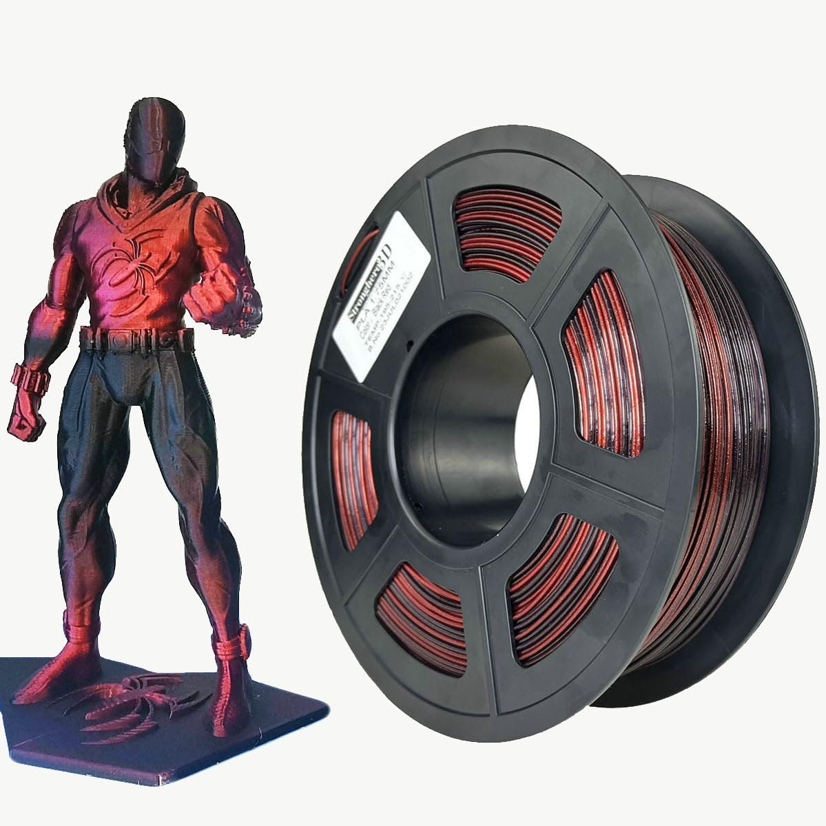 Silk Red, Black Multicolor Filament – P3D