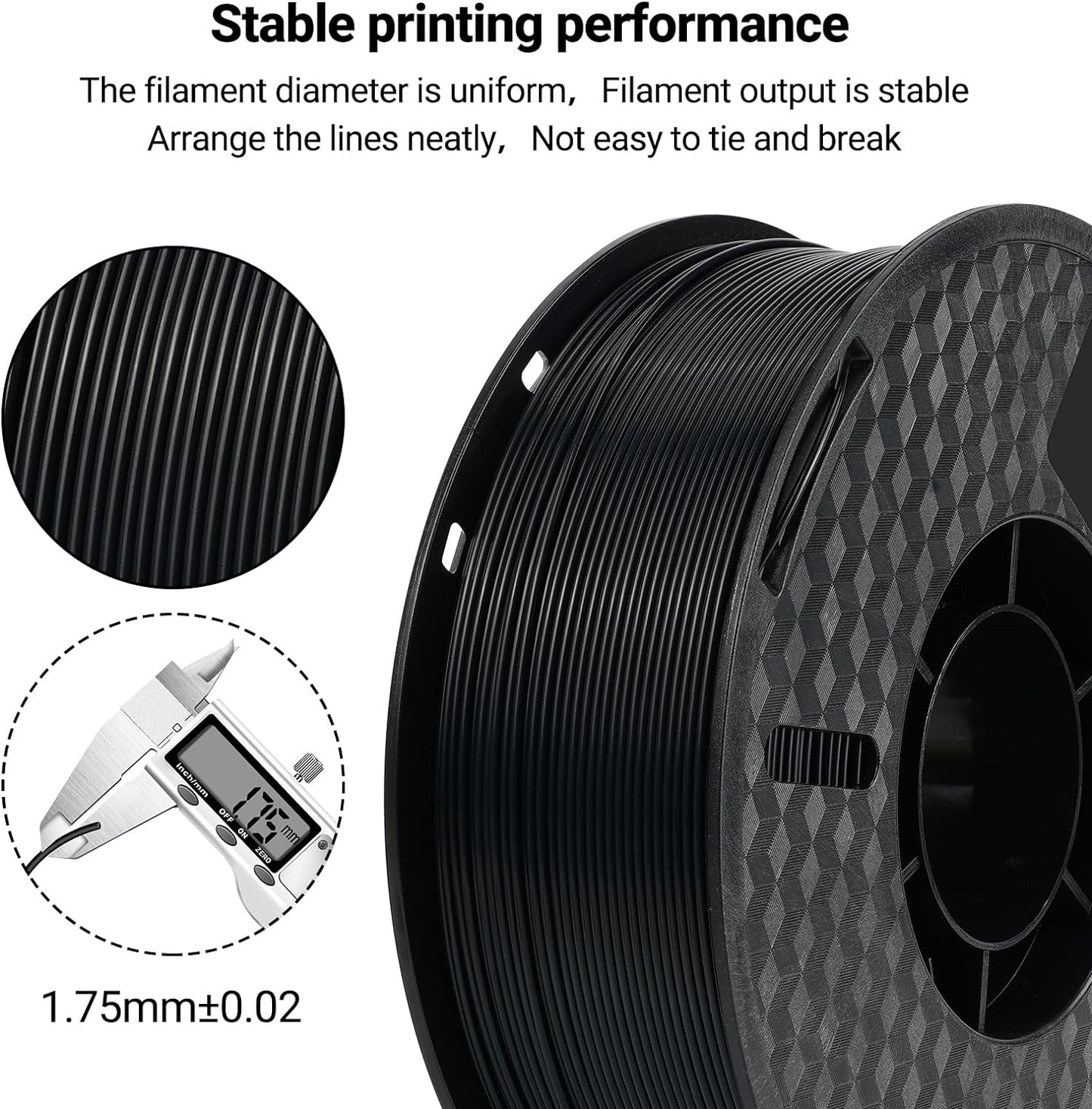 Carbon Fiber PLA, 1KG Spool(2.2lbs) – P3D