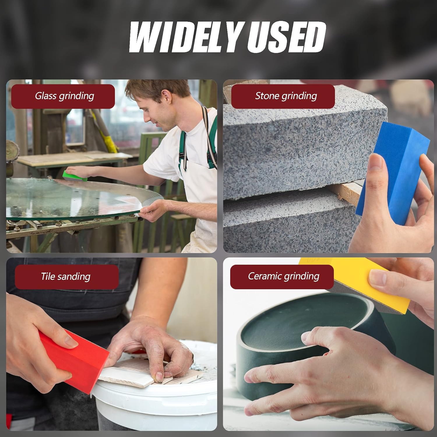 Diamond Hand Polishing Pads for Sanding Ceramics Glass Tile Concrete ...