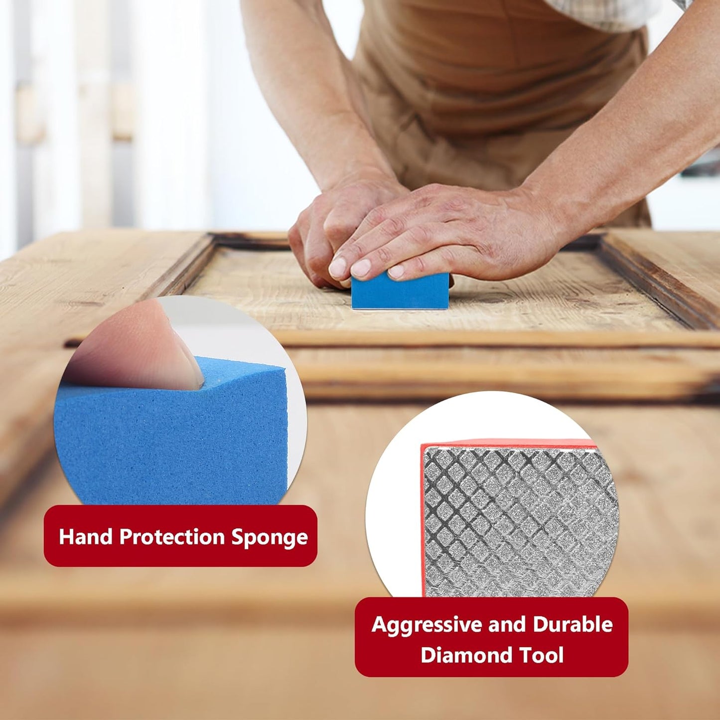 Diamond Hand Polishing Pads for Sanding Ceramics Glass Tile Concrete ...