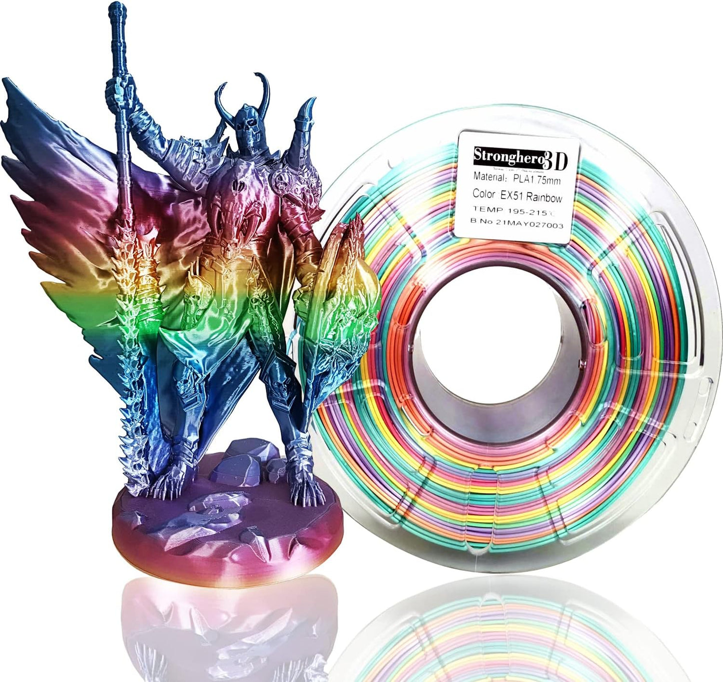 Purple, Red, Yellow, Green, Blue Multicolor PLA – P3D