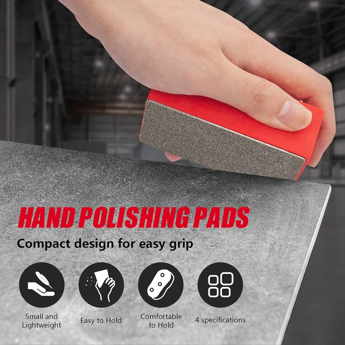 Diamond Hand Polishing Pads for Sanding Ceramics Glass Tile Concrete ...