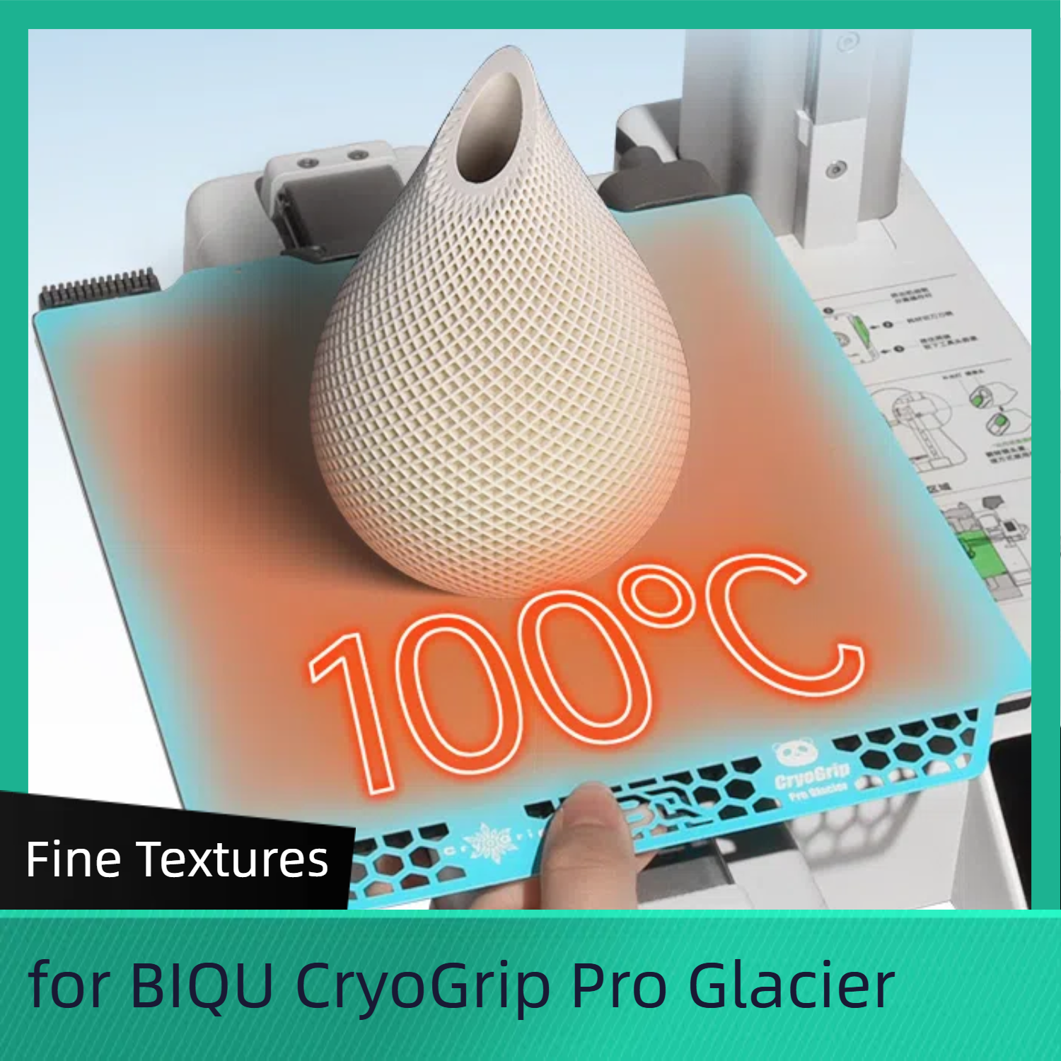 BIQU CryoGrip Pro Glacier Panda Build Plate – P3D