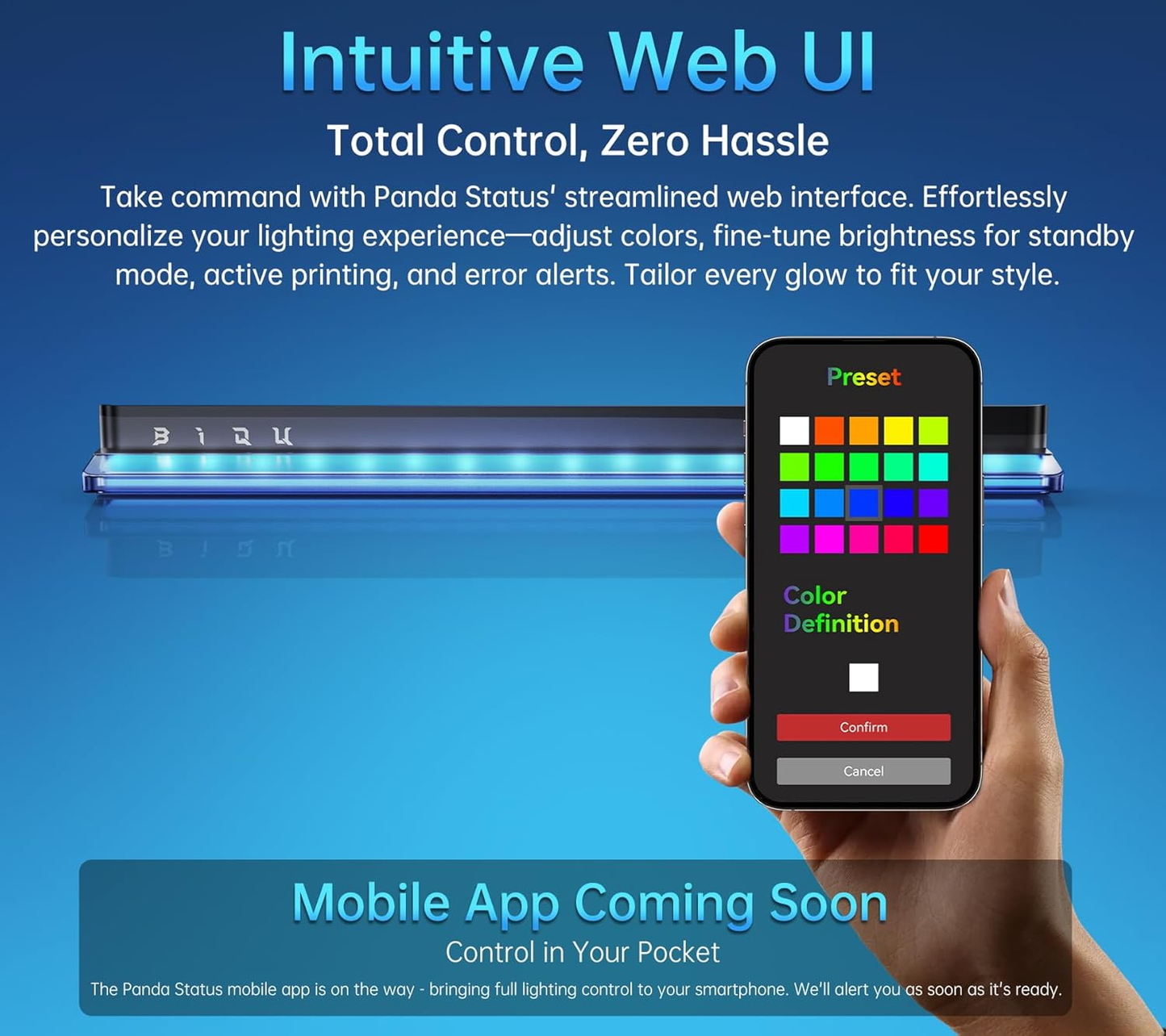 BlQU Panda Status Printer Status Indicator LEDS Lighting – P3D