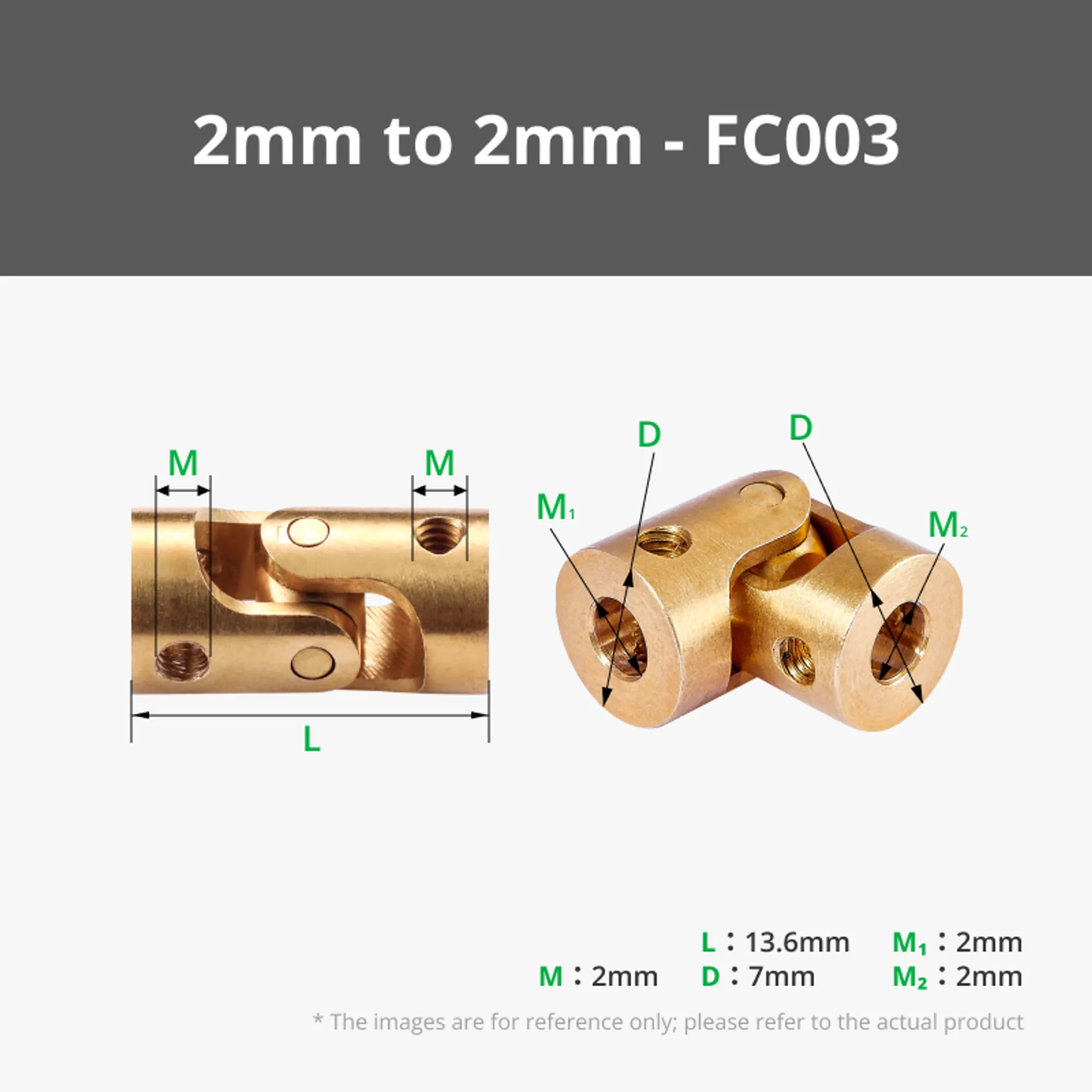 Universal Joint Shaft Coupling with Screws – P3D