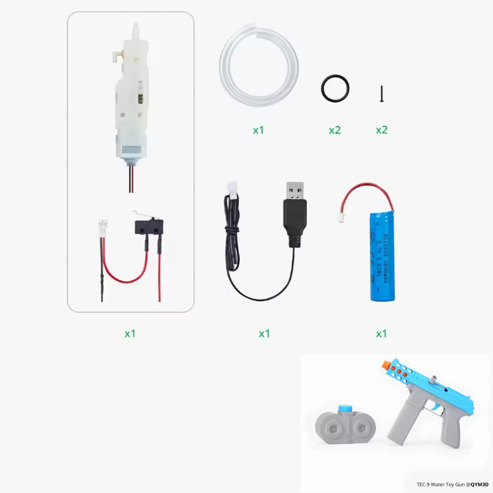 For BambuLab Electric Water Spray Kit Components Electric Water Toy Gu – P3D