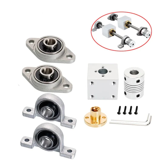 T8 Lead Screw Nut Mount Lead 8MM OD 8MM Pitch 2MM T8 Nut Conversion Se ...