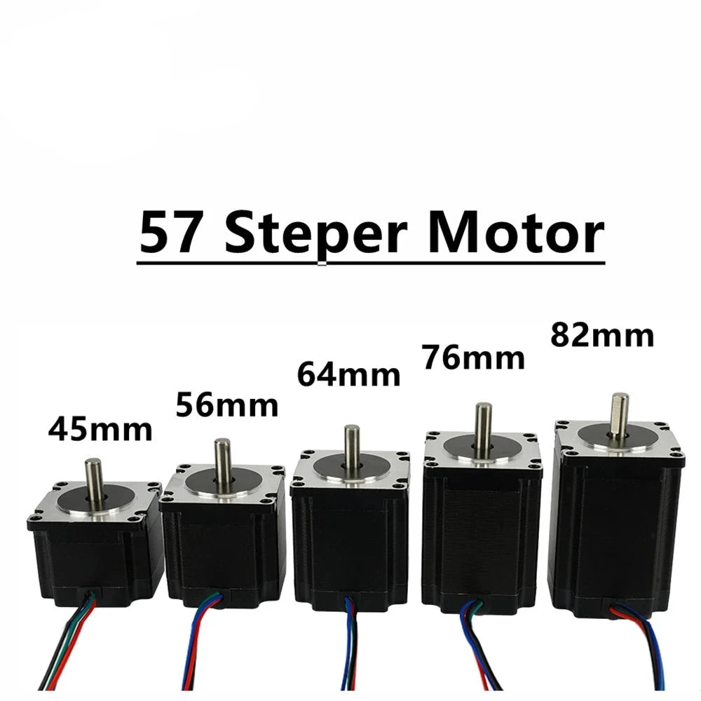 Stepper 57 Motor 45mm 56mm 64mm 76mm 82mm Height Square Motors – P3D