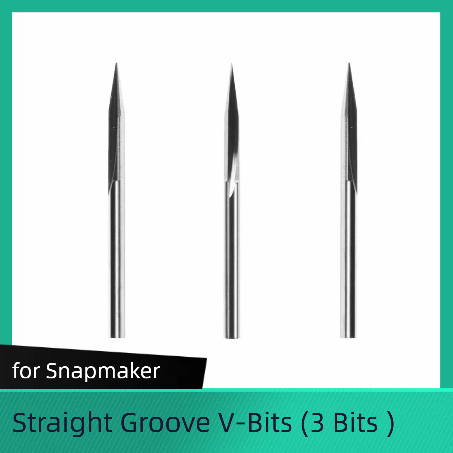 Straight Groove V-Bits for Snapmaker (3 Bits) – P3D