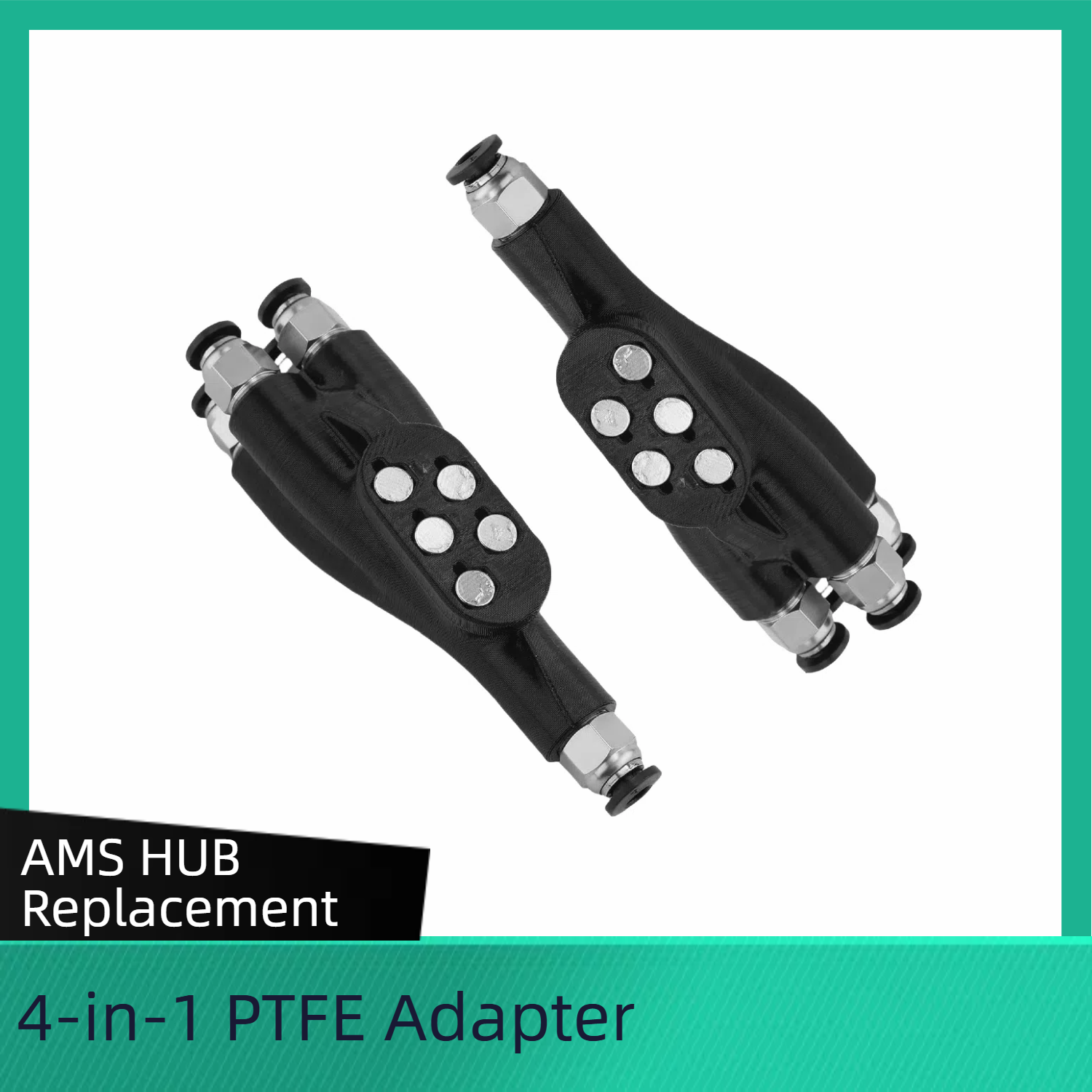 for Bambu Lab 4-in-1 PTFE adapter Used to Replace AMS Hub – P3D