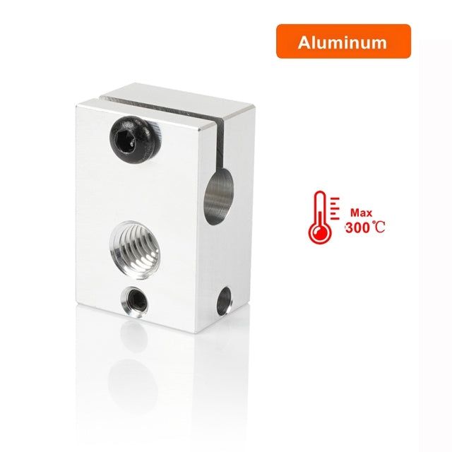 V6 Heated Block Copper Plated Brass Aluminium Heating Blocks For E3D V ...
