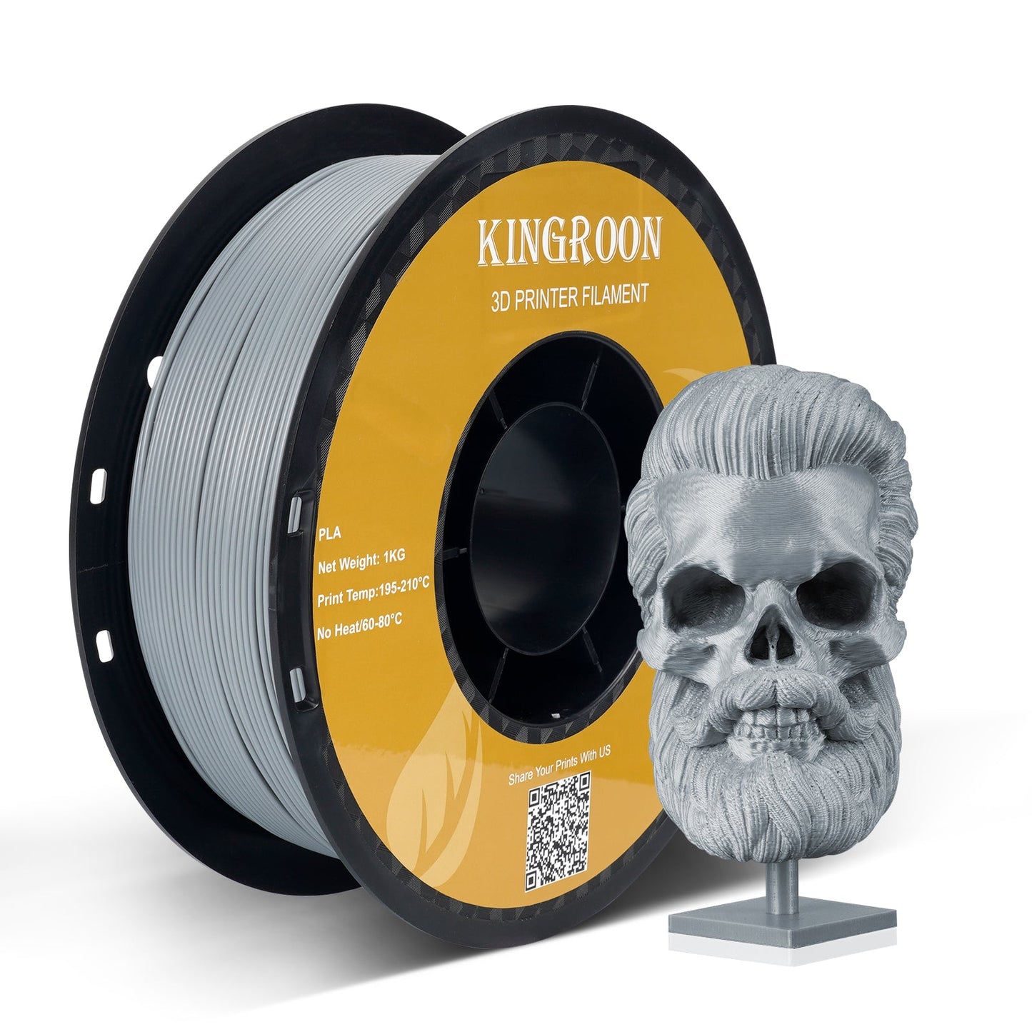 Silver PLA 3D Print Filament – P3D