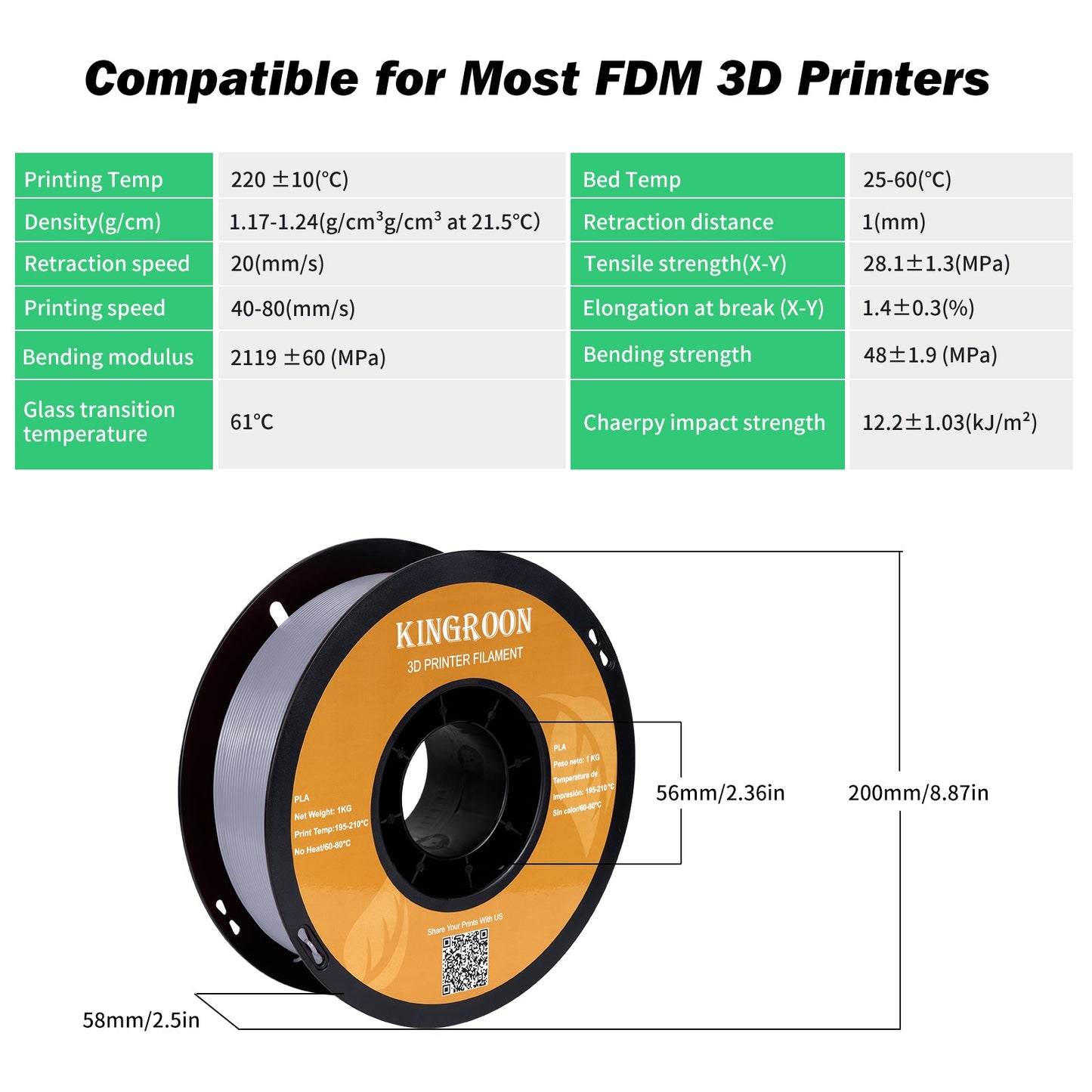 Silver PLA 3D Print Filament – P3D