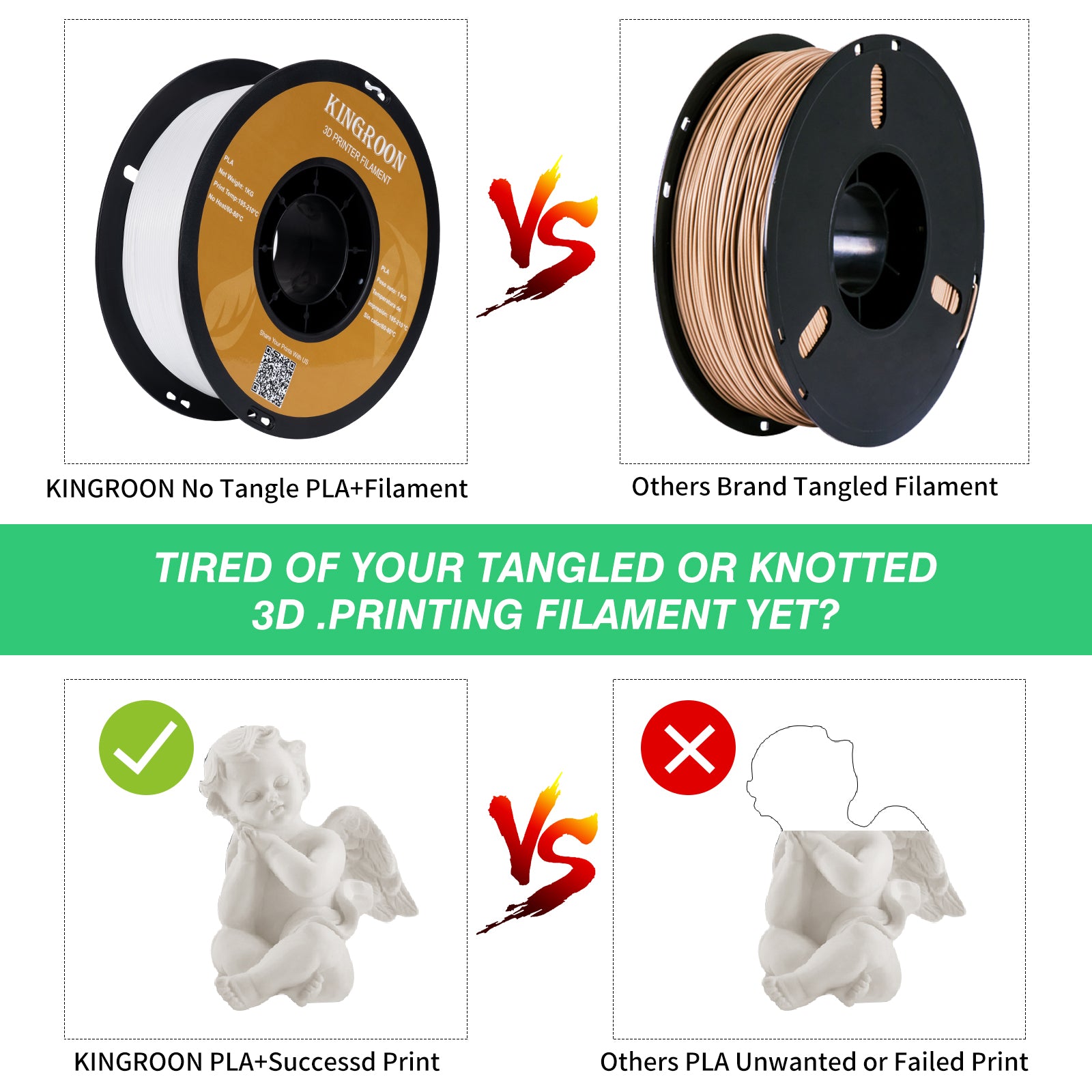 【2KG Pack】White PLA Filamento Impresora 3D 1.75mm PLA Impresora 3D – P3D