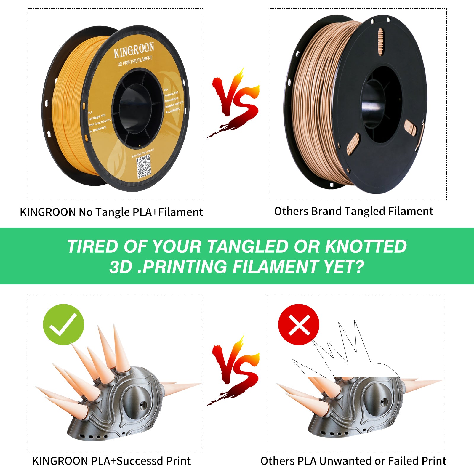 【2KG Pack】Skin PLA Filament 1.75mm 1KG (FRESH) – P3D