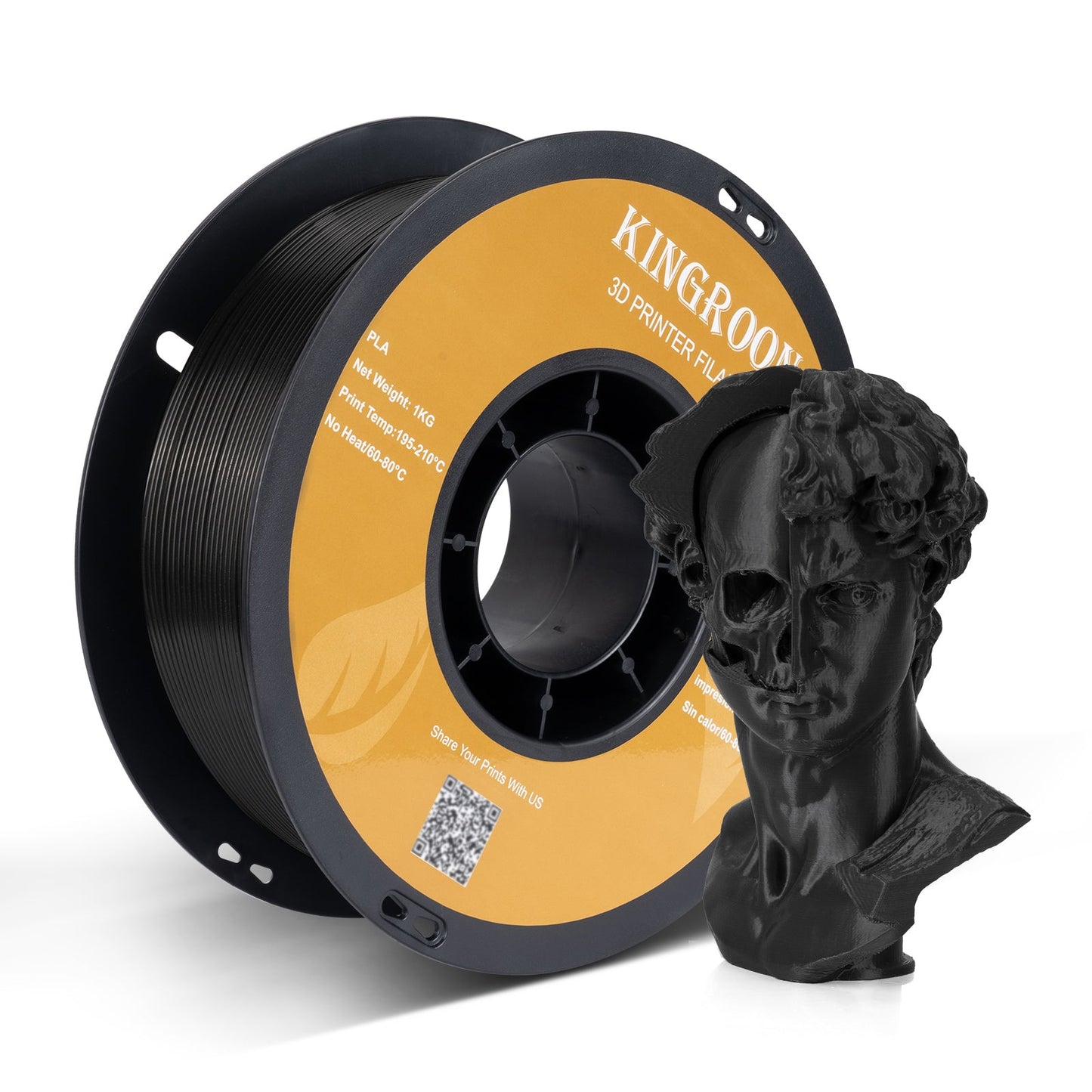 Black 1.75mm PLA 1kg 3D Printing Filament pla impresora 3D – P3D