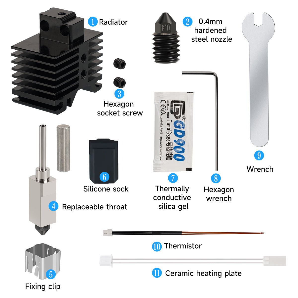 Extrusion head assembly for Bambu lab X1 P1P – P3D