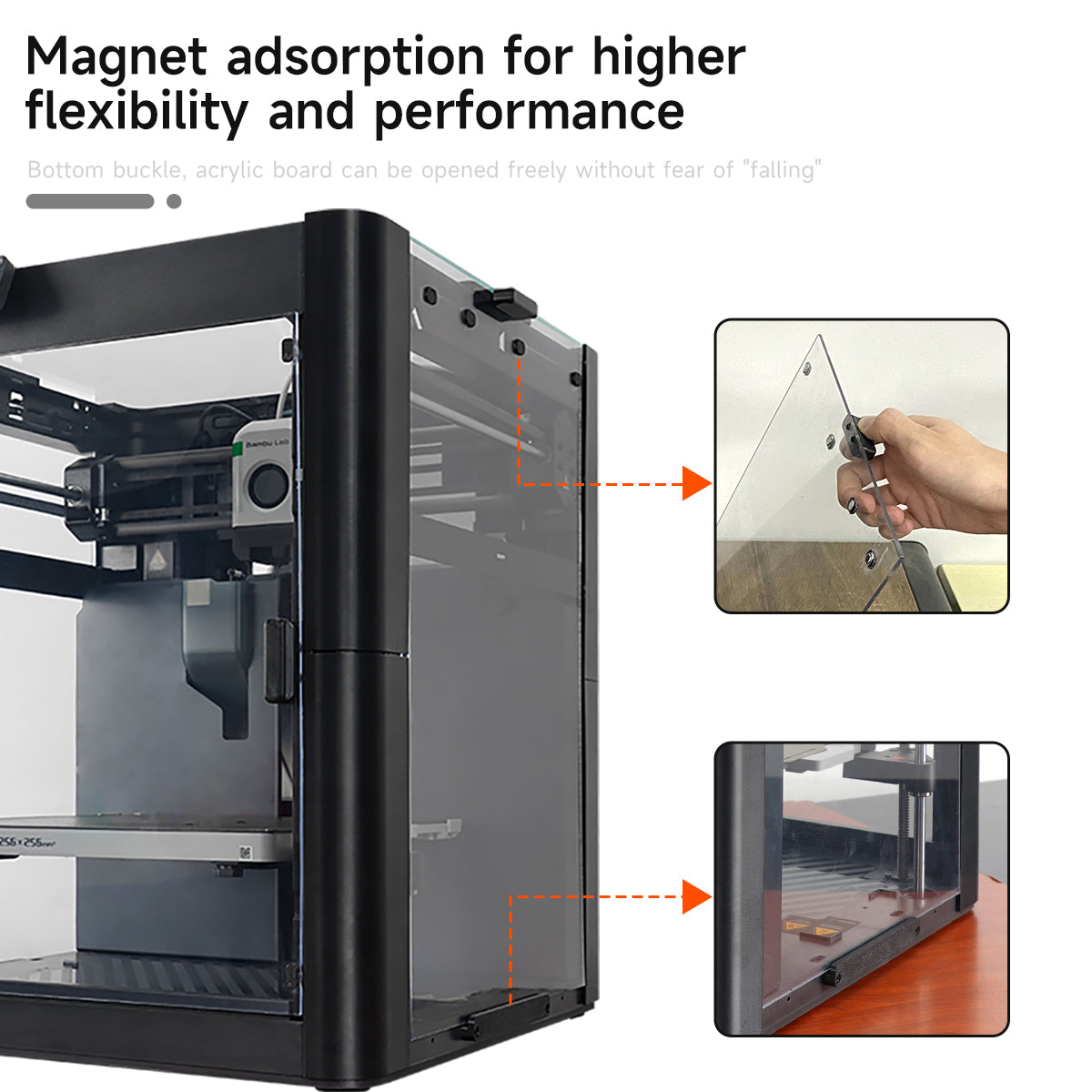 For Bambulab P1P Enclosure High Temperature Resistant PC Panels Shell – P3D