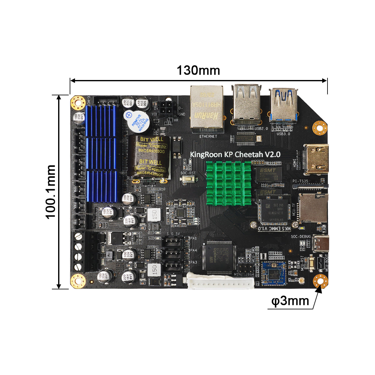 KINGROON KP Cheetah V2.0 Mainboard for KLP1 3D Printer – P3D