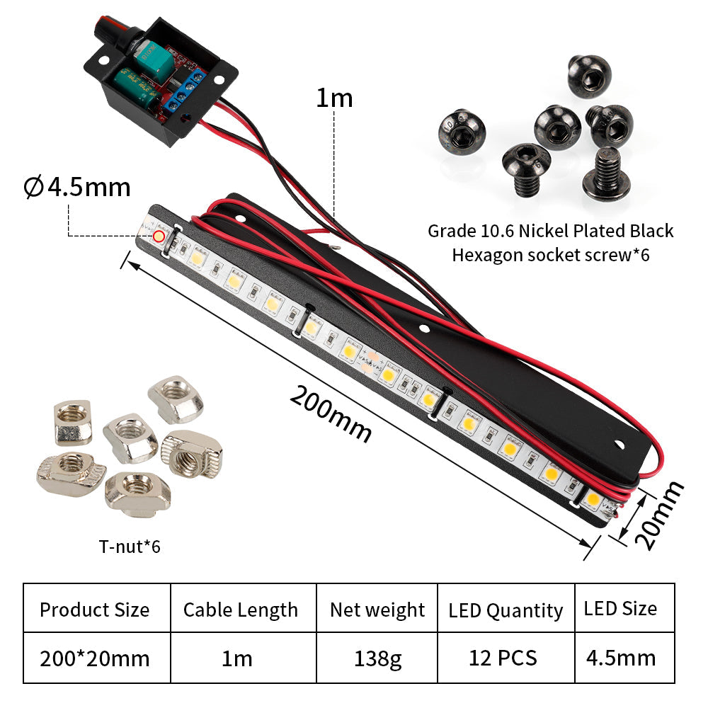 Universal Led Light Bar Upgrade Kit For 3d Printers P3d