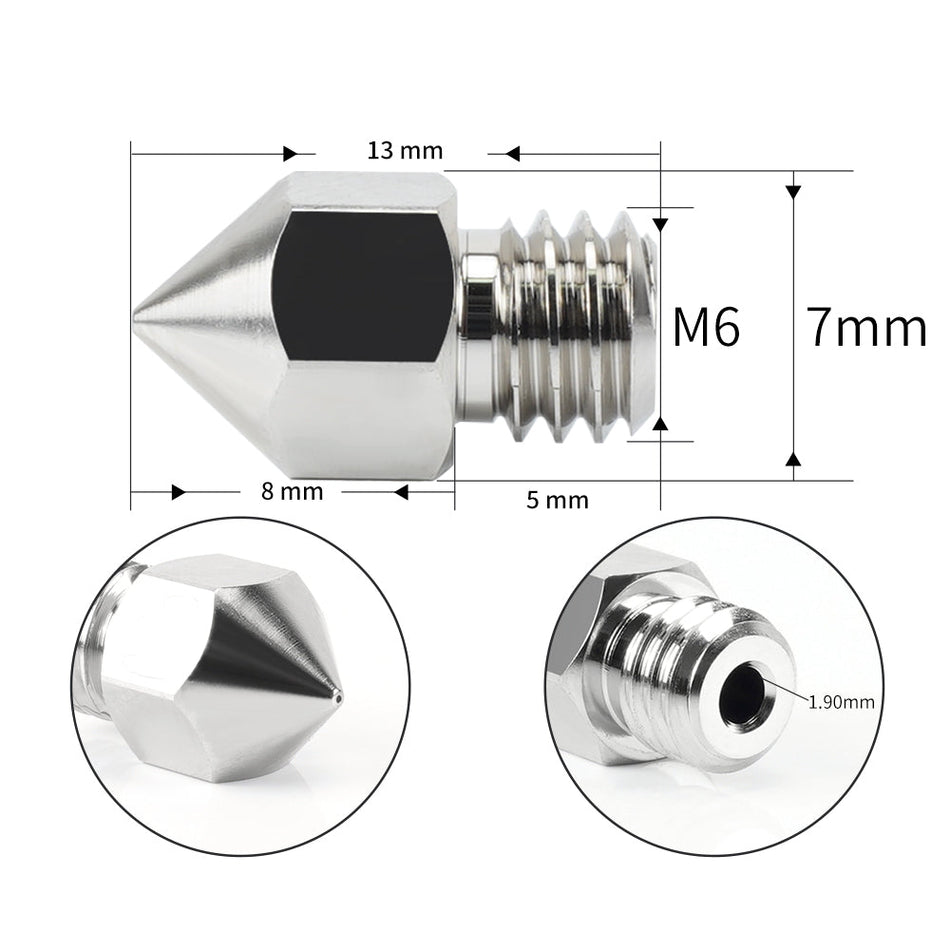 Micro Swiss MK8 Plated Wear Resistant Nozzle – P3D