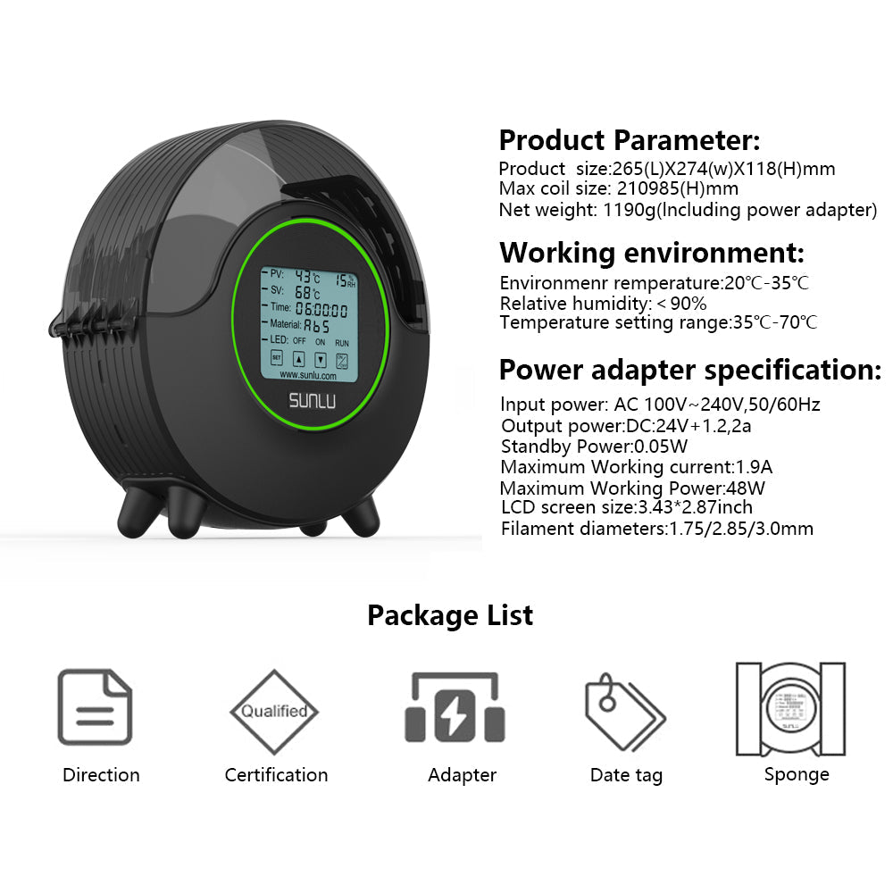 Sunlu Filament Dryer S2 – P3D