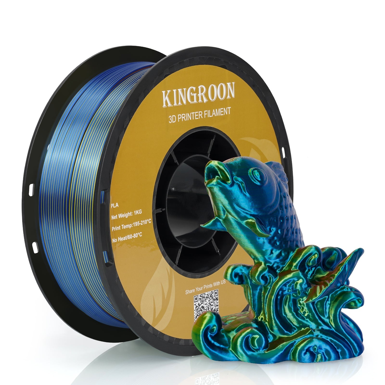 【2KG Pack】Tri-Color Silk PLA - Yellow / Red / Blue – P3D