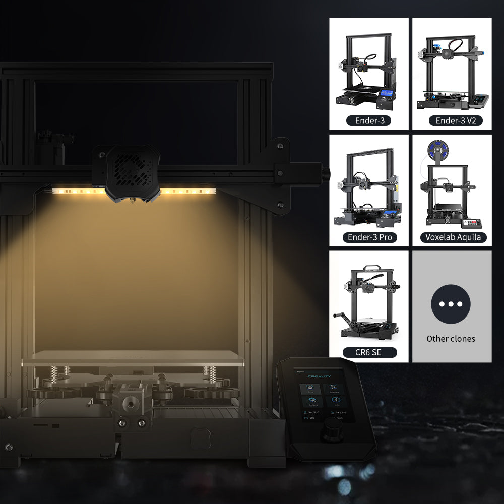 Universal Led Light Bar Upgrade Kit For 3d Printers P3d