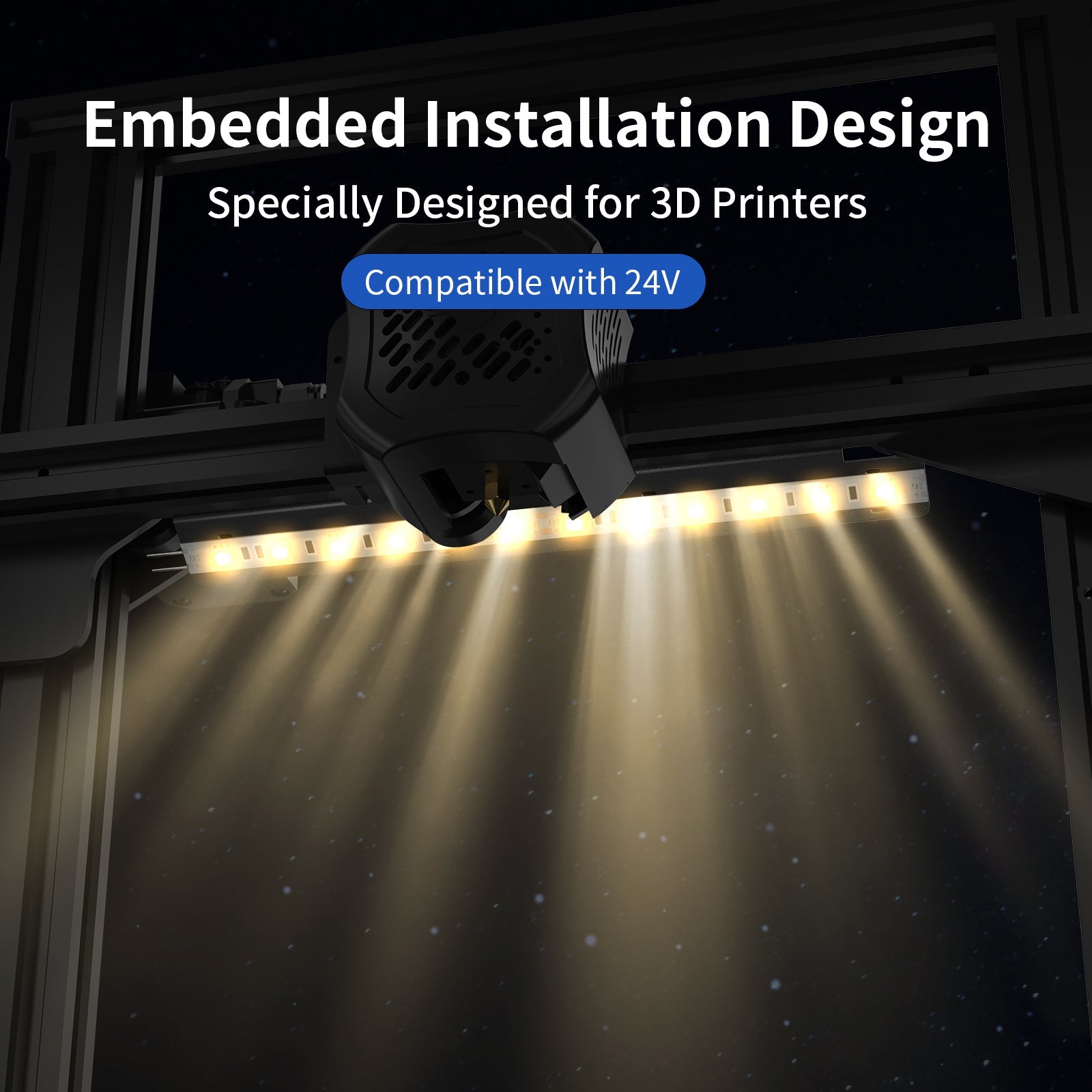 Universal Led Light Bar Upgrade Kit For 3d Printers P3d