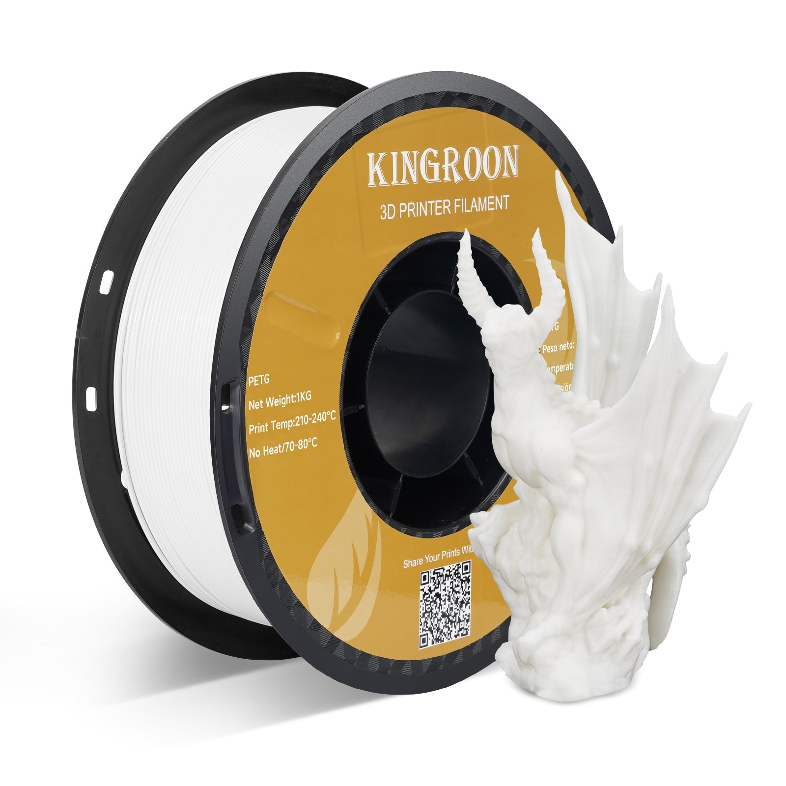 【2KG Pack】White PETG Filamento – P3D