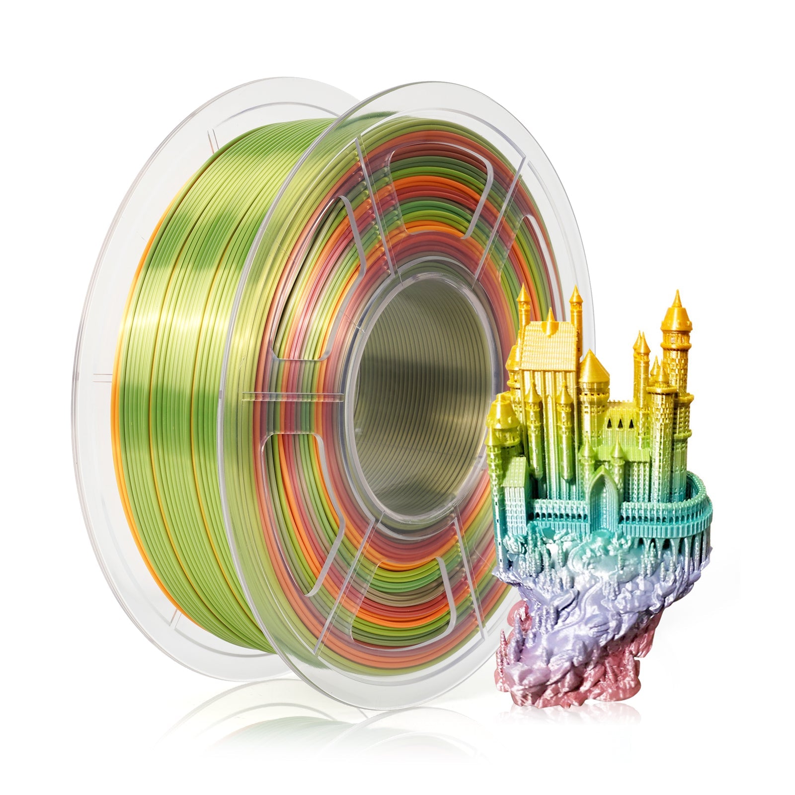 【2KG Pack】Silk Rainbow PLA Filament PLA Impresora 3D – P3D
