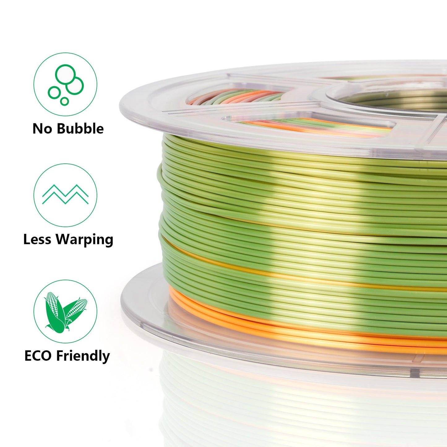 【2KG Pack】Silk Rainbow PLA Filament PLA Impresora 3D – P3D